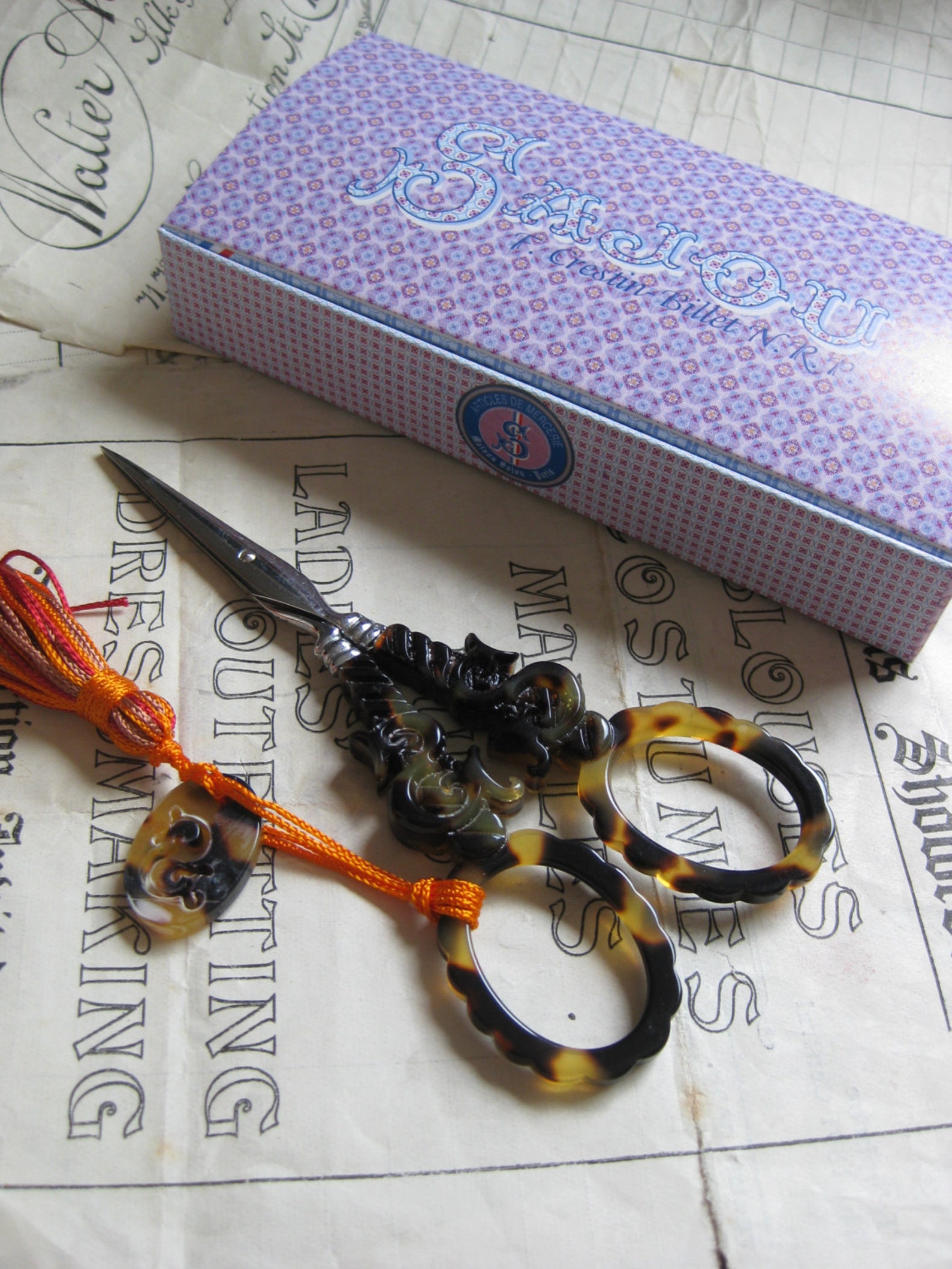 Sajou Faux Tortoiseshell Hand Paired Embroidery Scissors - Etsy