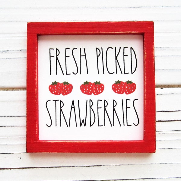 Strawberry Sign - Etsy