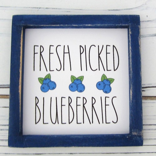 Blueberry Tiered Tray Sign Blueberries Sweet Natural - Etsy