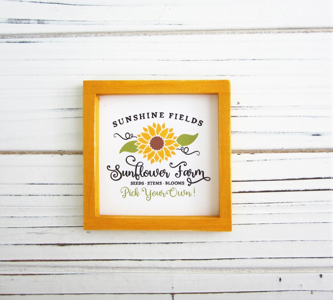 Sunflower Farm Sign, Sunflower Decor, Tiered Tray Decor, Sign for ...