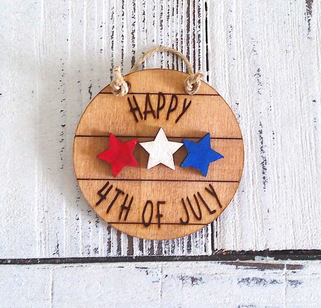 Happy 4th of July Miniature Front Door Sign, Tiered Tray Decor ...
