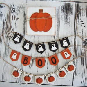 Miniature Halloween Banner for Tiered Trays, Miniature Ghost Banner ...