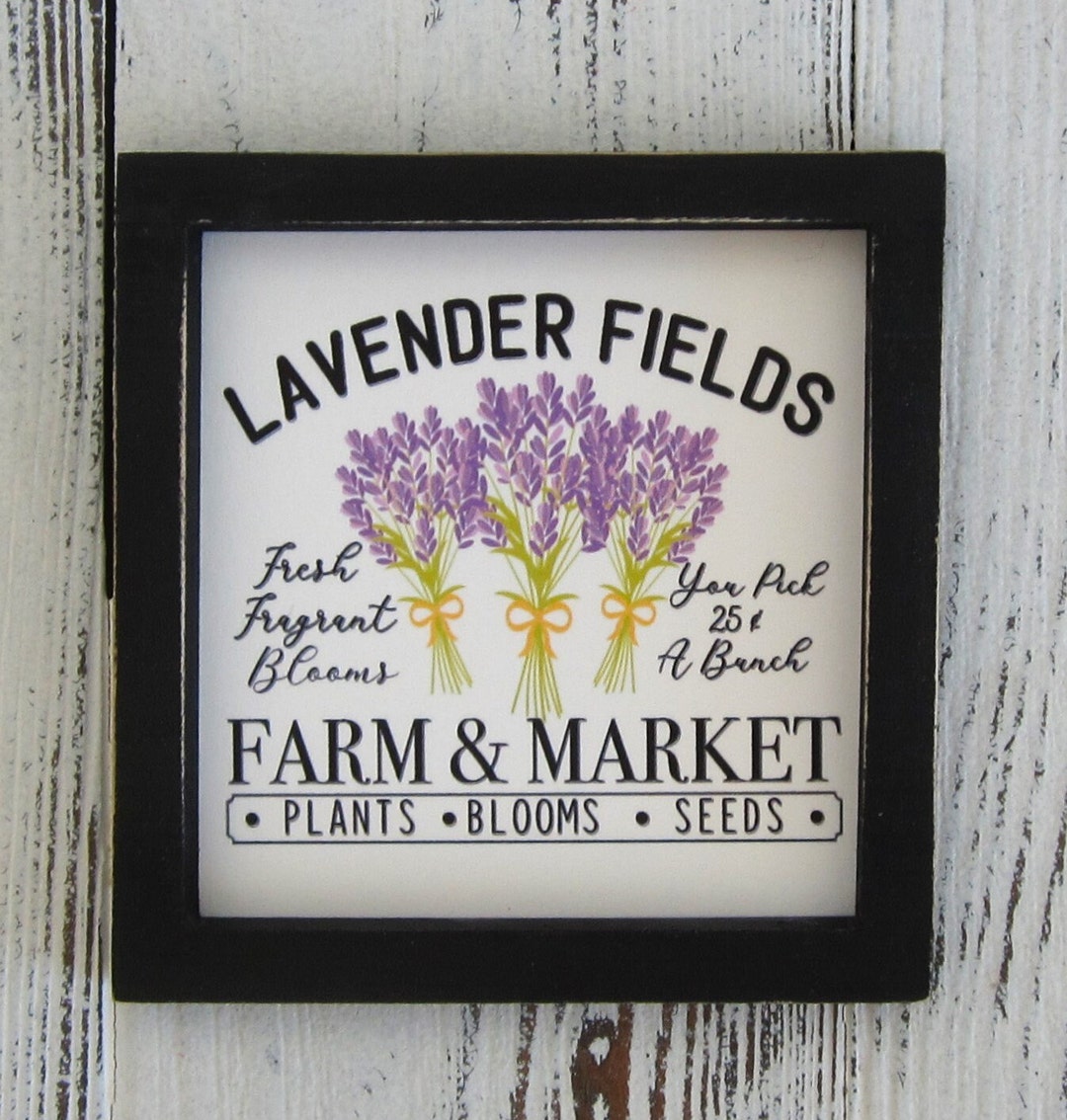 Miniature Lavender Sign, Lavender Fields, Farm and Market, Tiered Tray ...