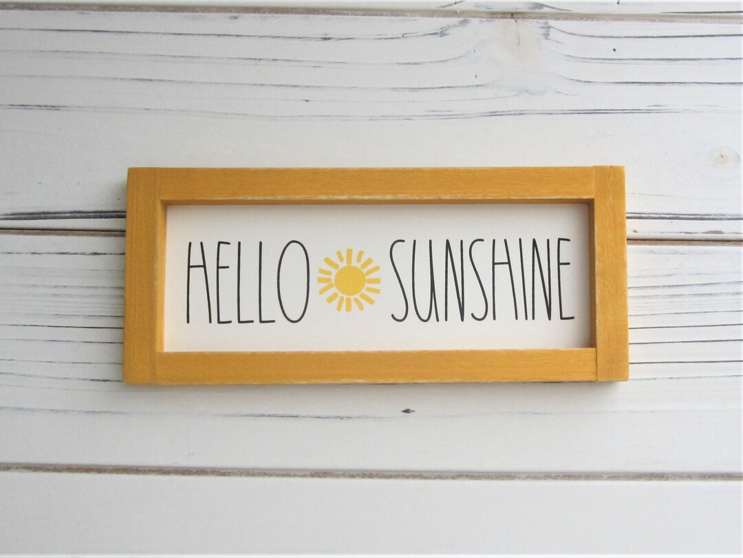 Hello Sunshine Sign, Summer Tiered Tray Decor, Miniature Sunshine Sign ...