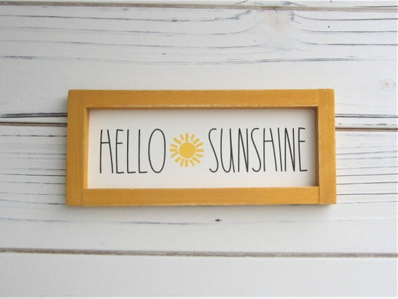 Hello Sunshine Sign Summer Tiered Tray Decor Miniature - Etsy
