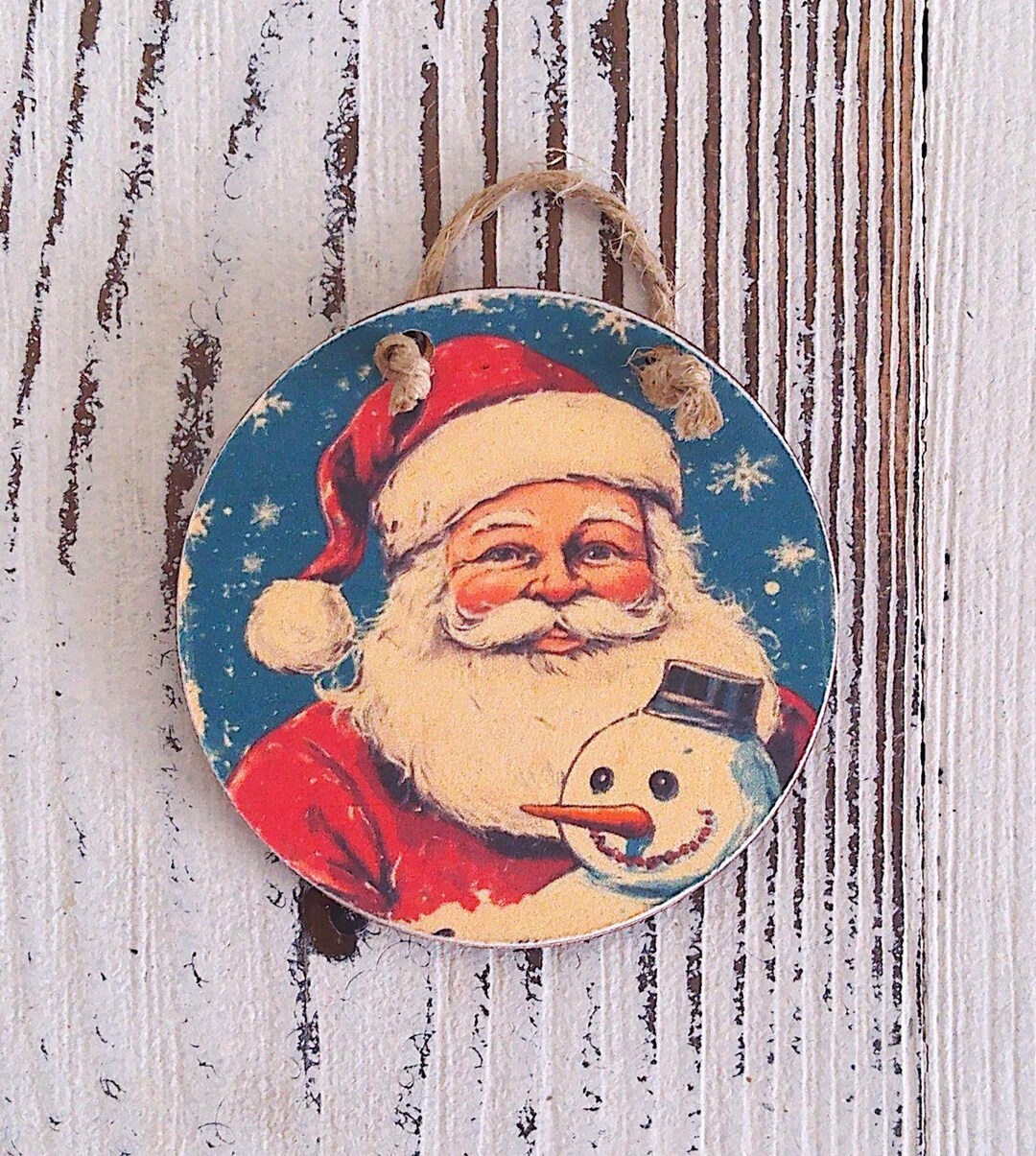 Miniature Santa Claus Front Door Sign, Tiered Tray Decor, 2 D Miniature ...