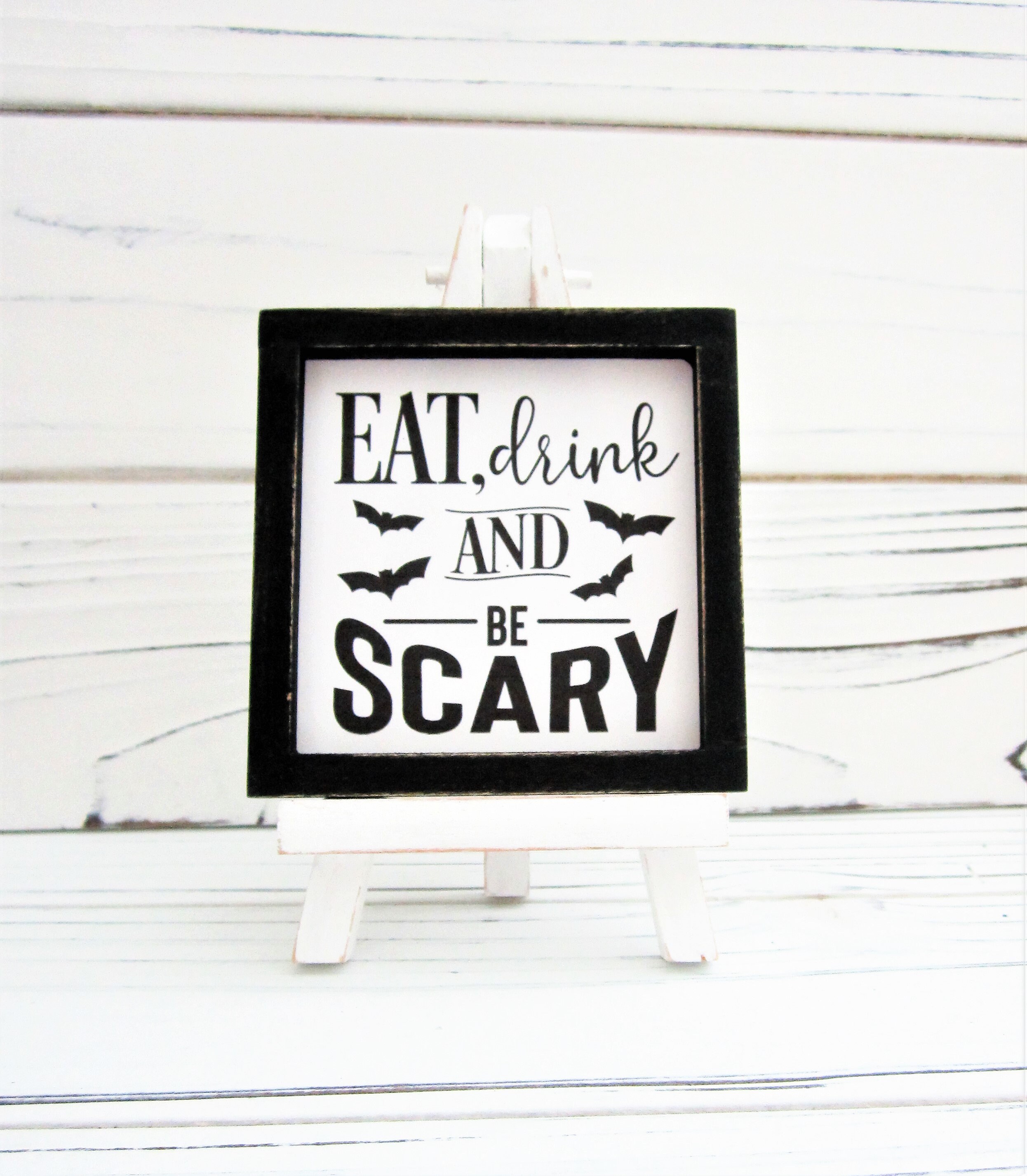 Halloween Sign Tiered Tray Decor Eat Drink & Be Scary | Etsy