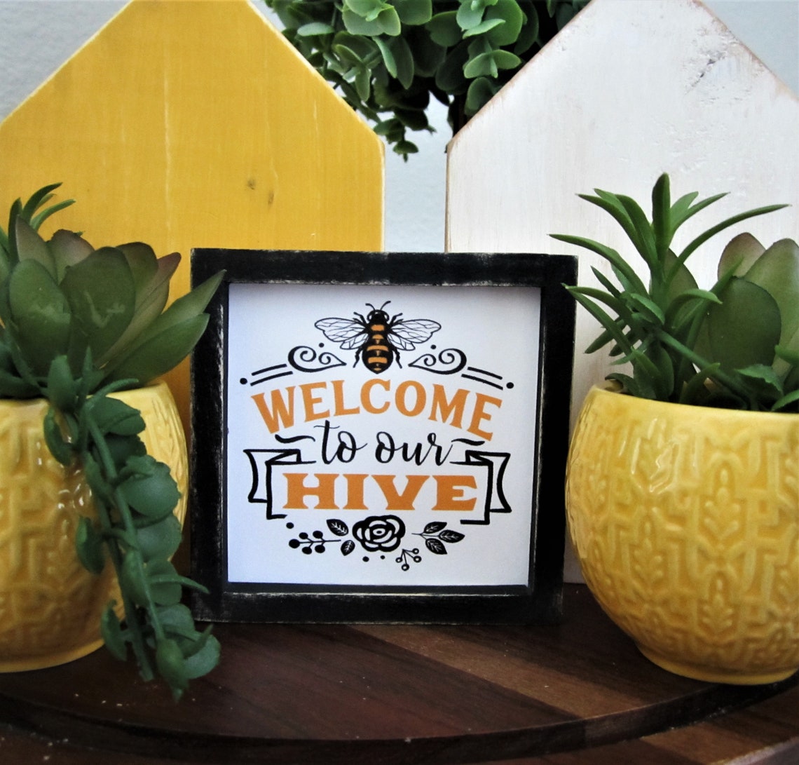 Letrero de abeja melífera letrero de bandeja escalonada - Etsy México