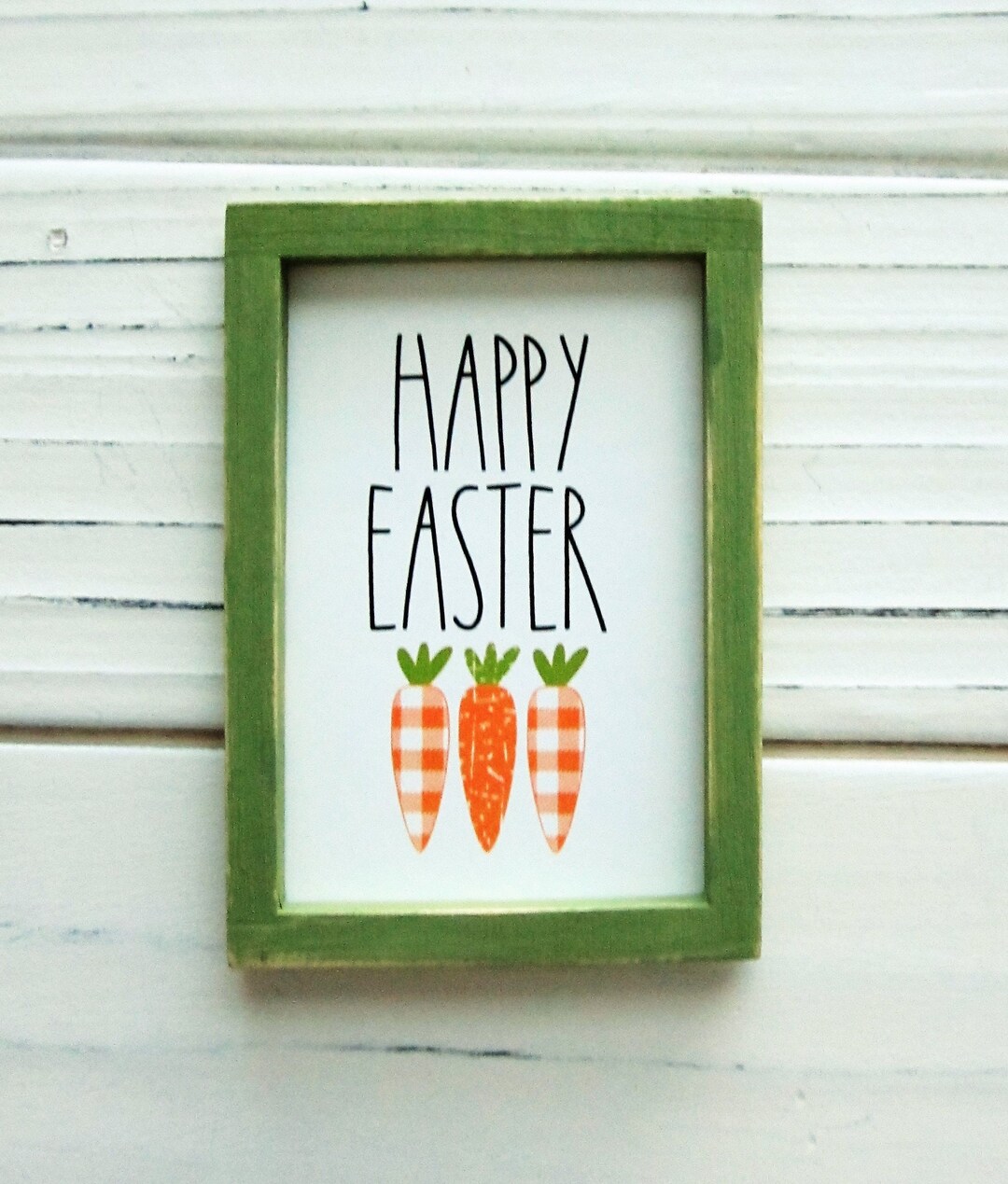 Easter Sign, Tiered Tray Decor, Miniature Easter Decor, Wood Framed ...
