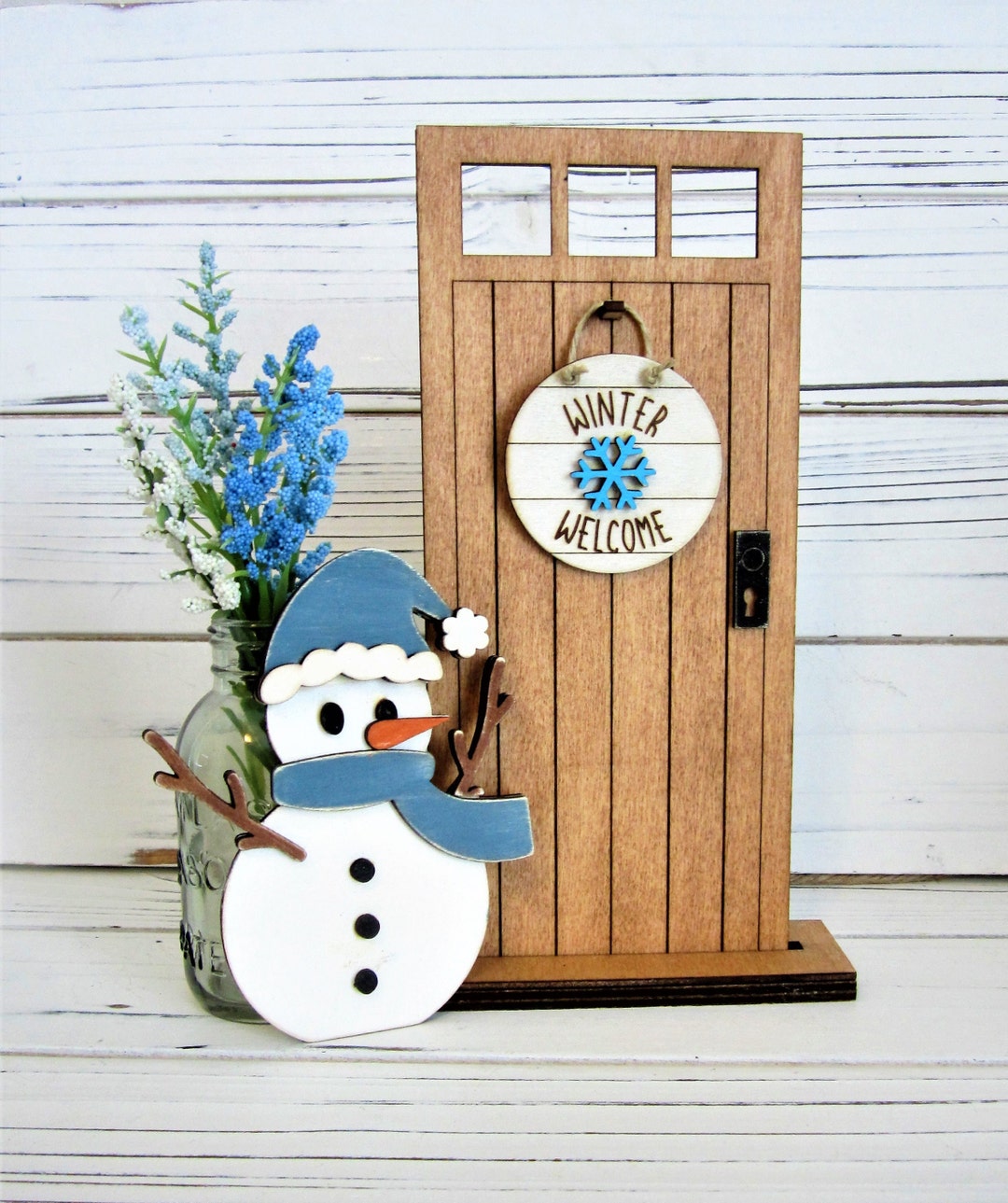 Miniature Front Door, Tiered Tray Decor, Decorative Miniature Door ...