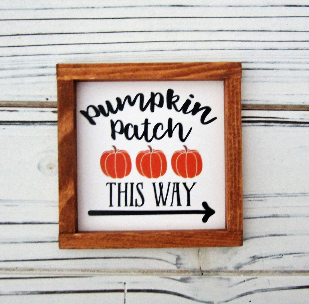 Pumpkin Patch This Way Miniature Sign, Tiered Tray Decor, Fall Decor ...