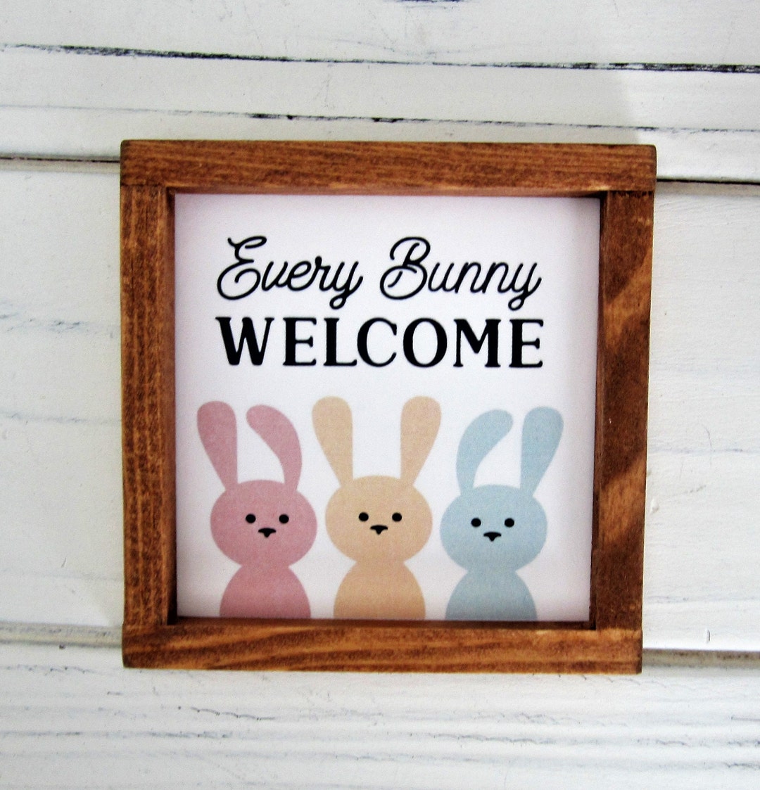 Every Bunny Welcome Miniature Sign Sign Easter Tiered Tray - Etsy