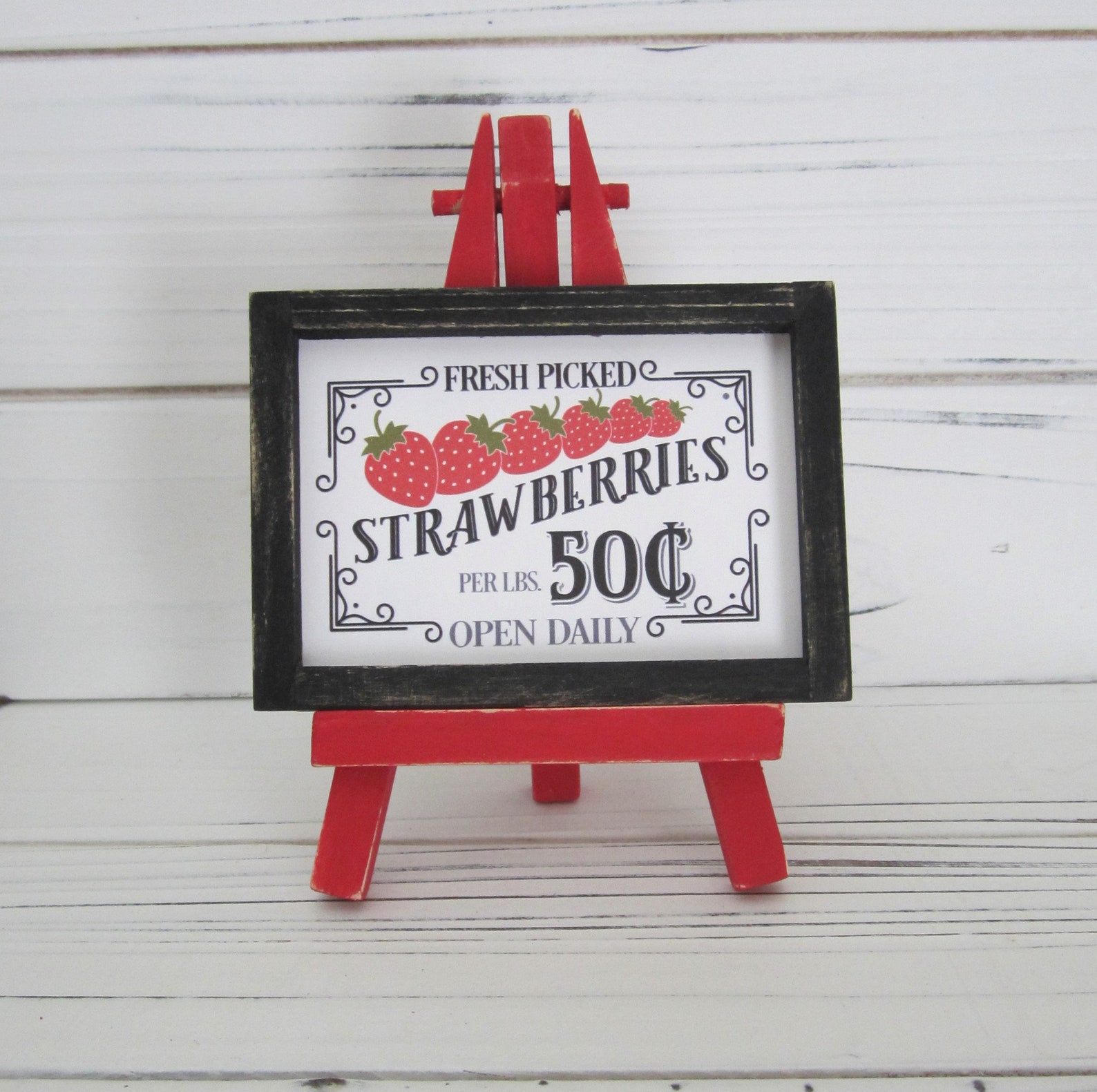 Tiered Tray Sign Easel, Tiered Tray Decor, Small Wood Easel, Mini Sign ...