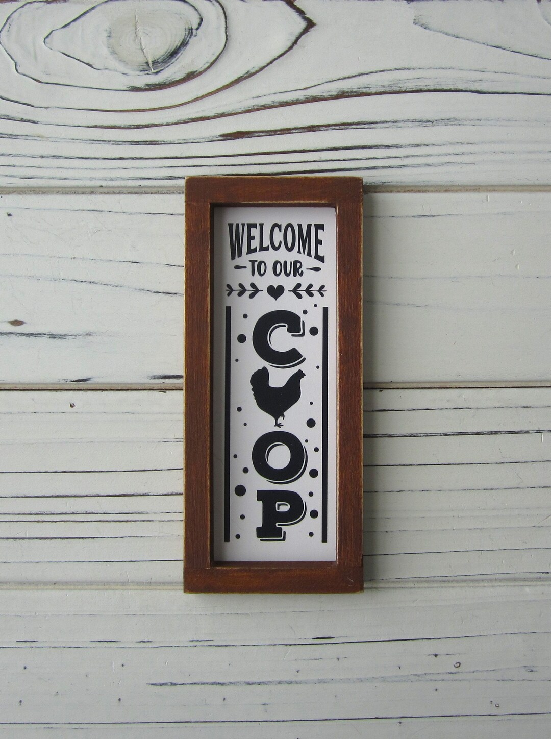 Welcome to Our Coop Miniature Sign, Chicken Decor, Welcome Sign, Egg ...