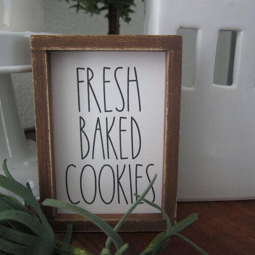 Fresh Baked Cookies Tiered Tray Sign Farmhouse Decor Mini | Etsy