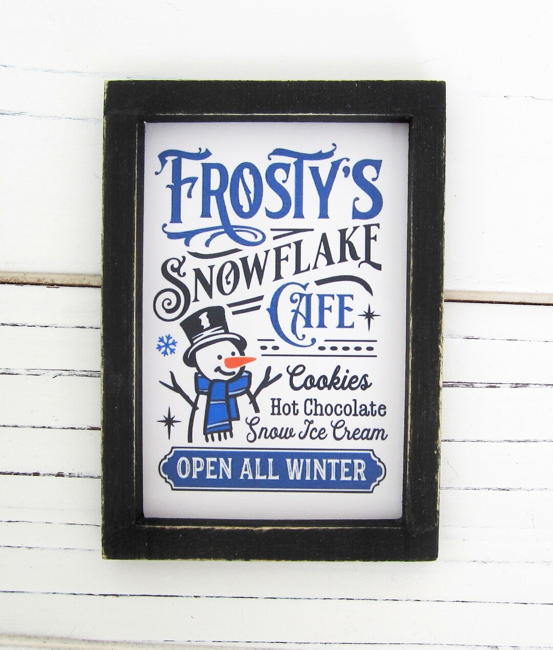 Frosty's Snowflake Cafe Sign, Frosty the Snowman Tiered Tray, Snowman ...