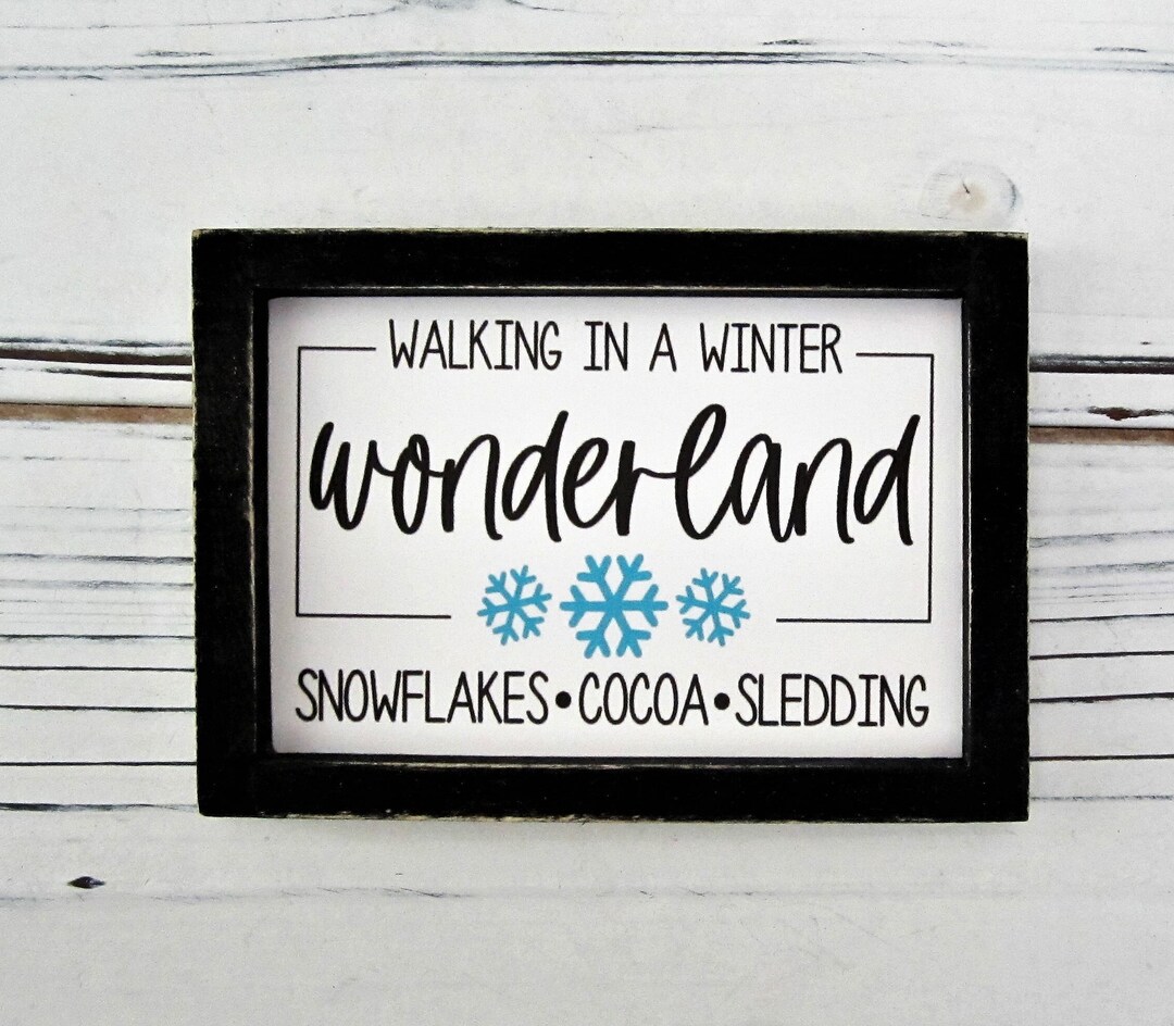 Walking in A Winter Wonderland Miniature Sign, Winter Sign, Tiered Tray ...