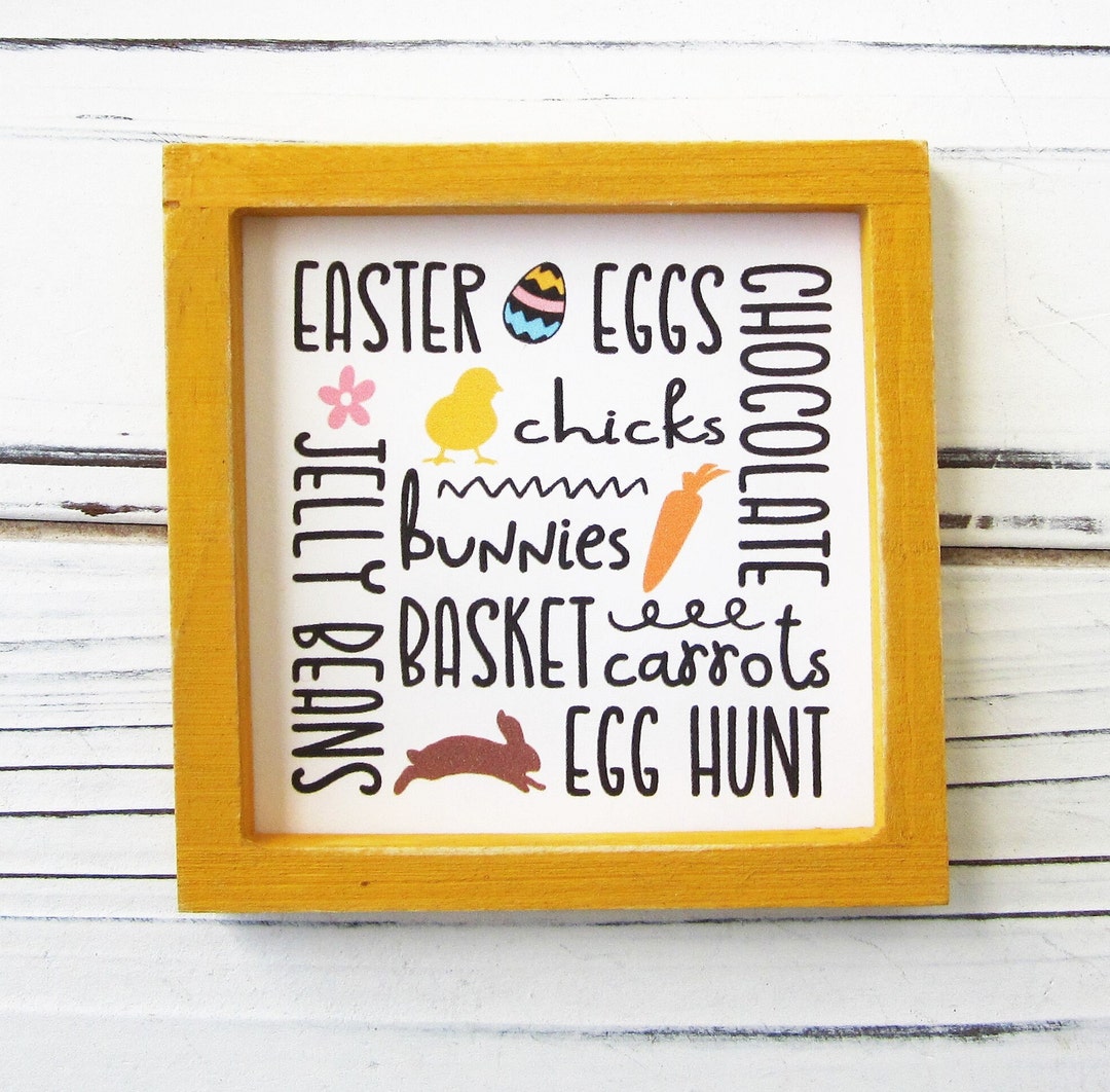 Easter Miniature Tiered Tray Sign, Easter Subway Sign, Easter Bunny ...