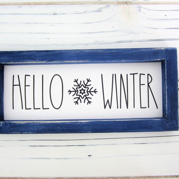 Hello Winter Sign - Etsy