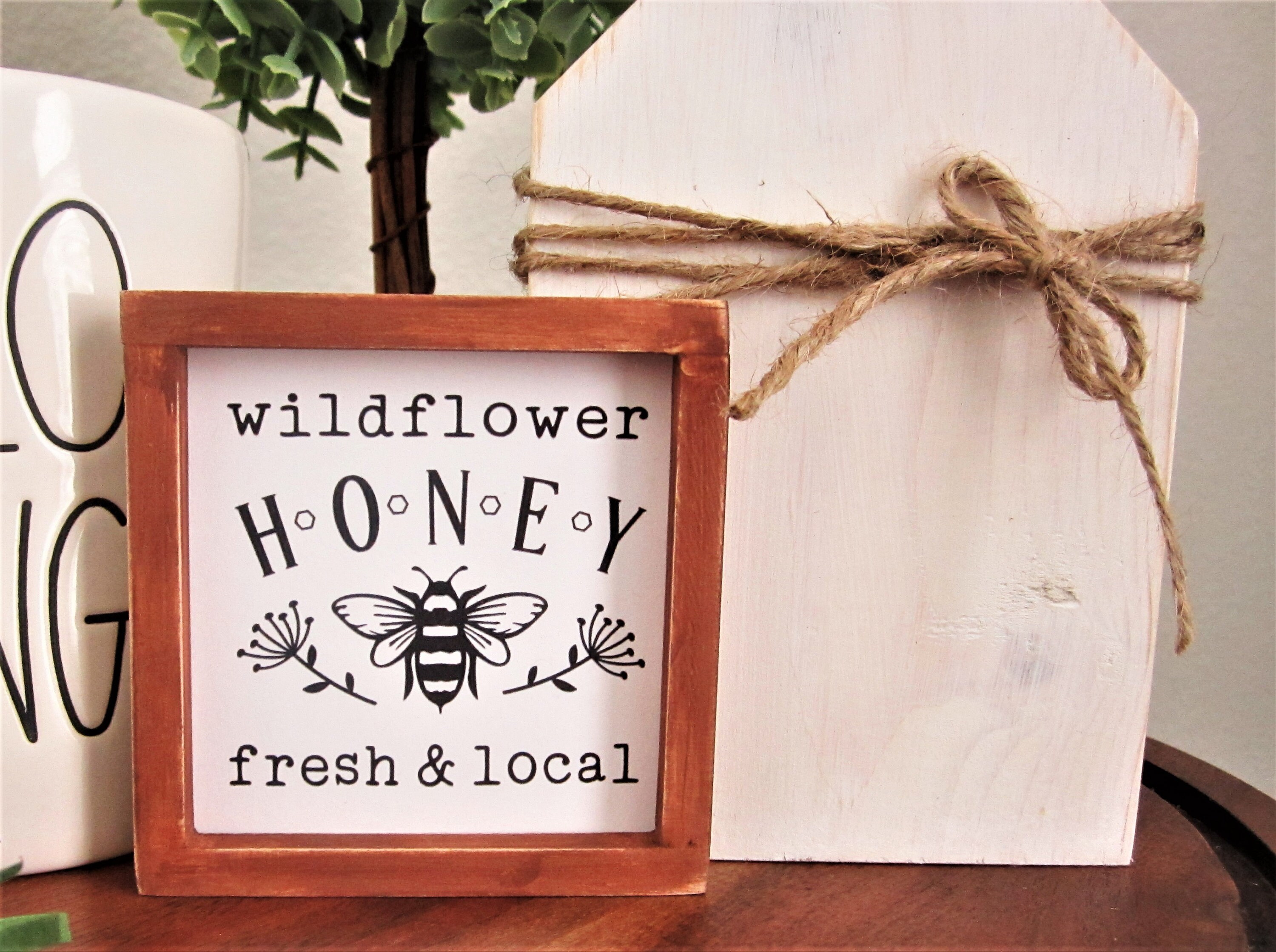 Honey Tiered Tray Decor Miniature Fresh Honey Sign Framed | Etsy