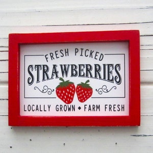 Strawberry Sign - Etsy