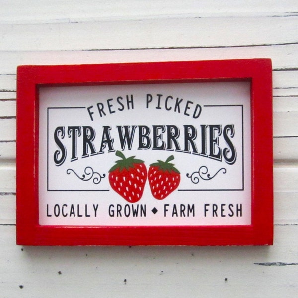 Strawberry Sign - Etsy