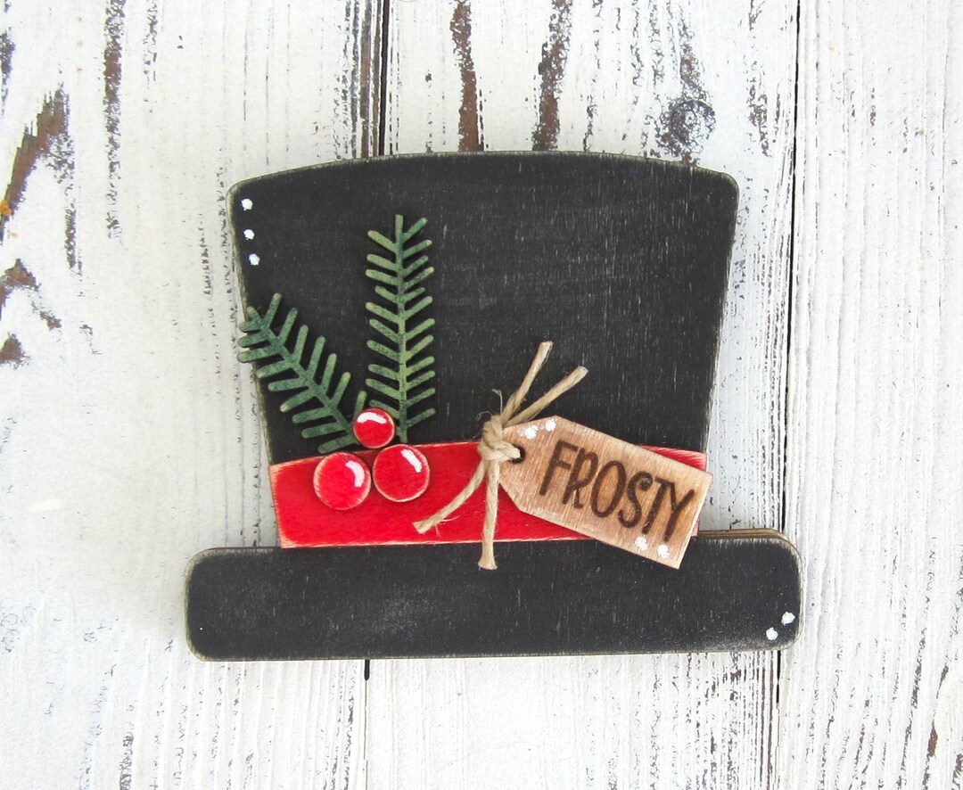 Frosty's Snowman Hat Black Top Hat Winter Tiered Tray - Etsy