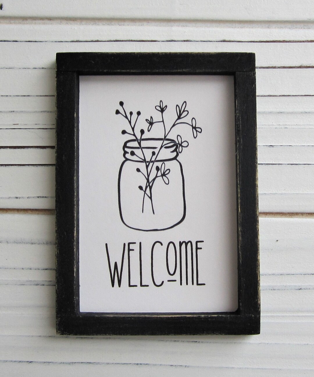 Welcome Sign, Tiered Tray Decor, Miniature Welcome Sign, Mason Jar ...
