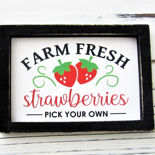 Strawberry Farm Sign - Etsy