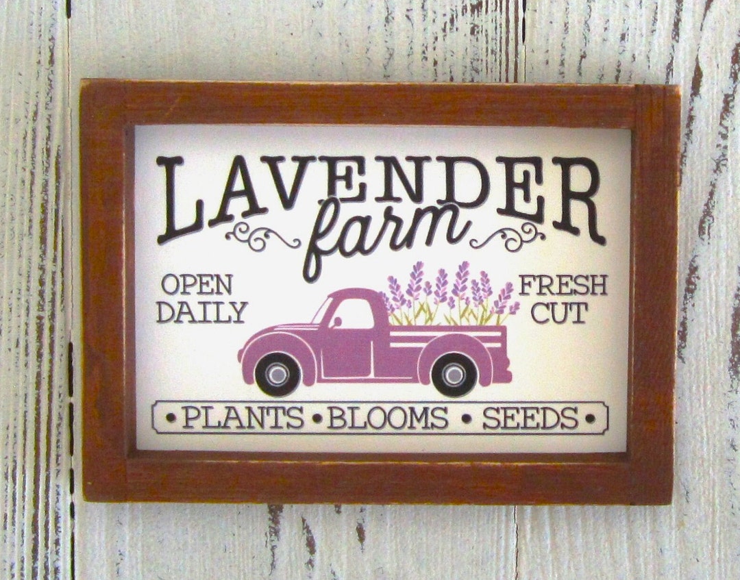 Miniature Lavender Sign, Lavender Farm, Lavender Tiered Tray Sign ...