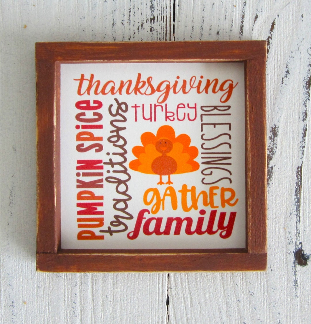 Thanksgiving Tiered Tray Miniature Sign, Happy Thanksgiving, Turkey ...