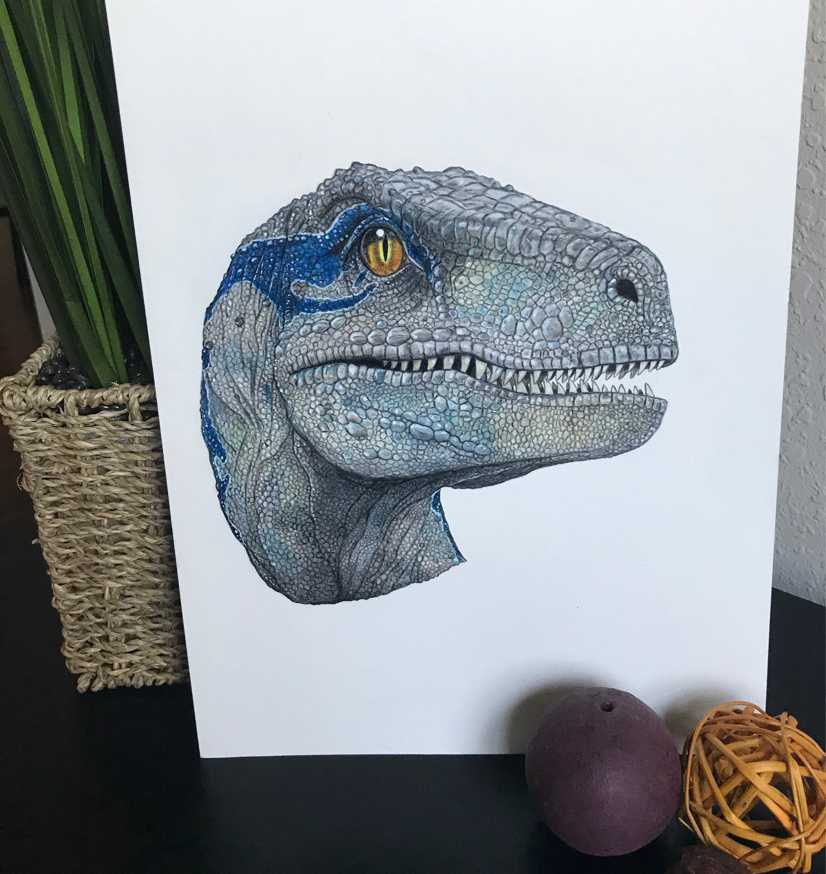 Blue Portrait Jurassic World Fallen Kingdom Poster Print - Etsy