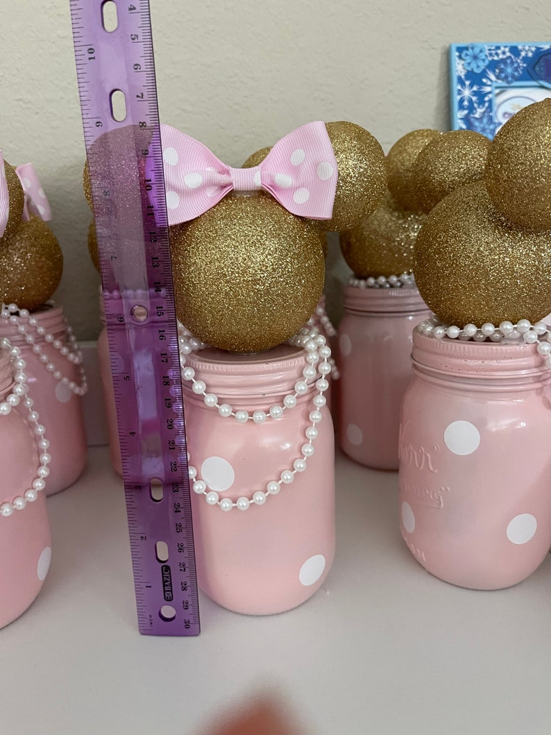 Mickey Minnie Mason Jars Centerpiece - Etsy