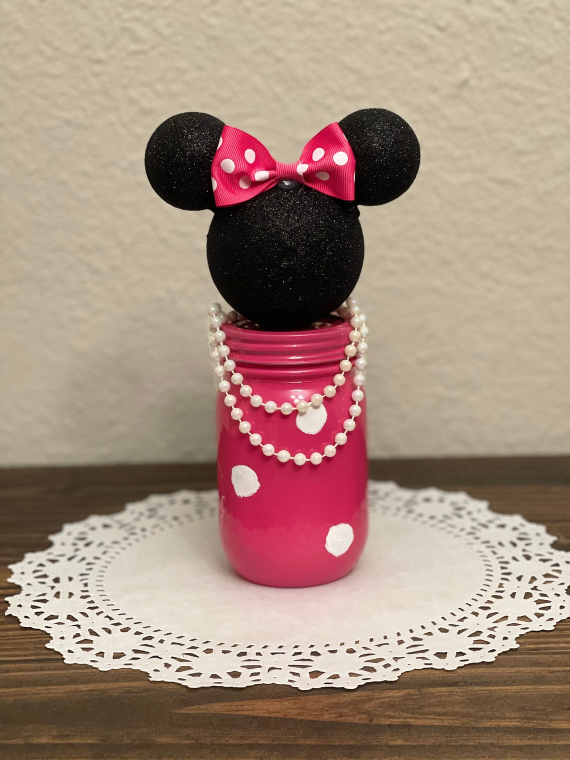 Mickey Minnie Mason Jars Centerpiece | Etsy