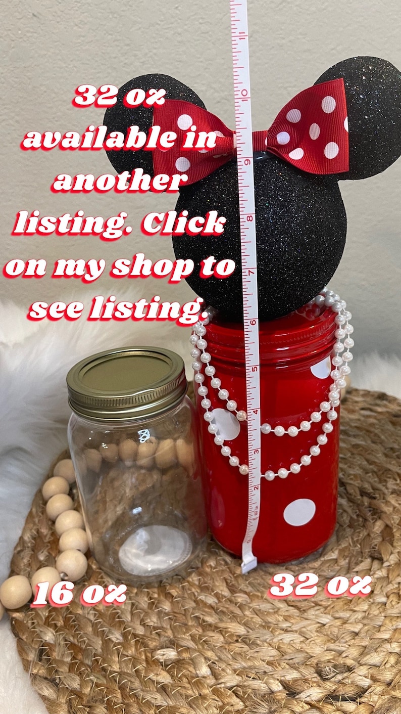 Mickey Minnie Mason Jars Centerpiece - Etsy