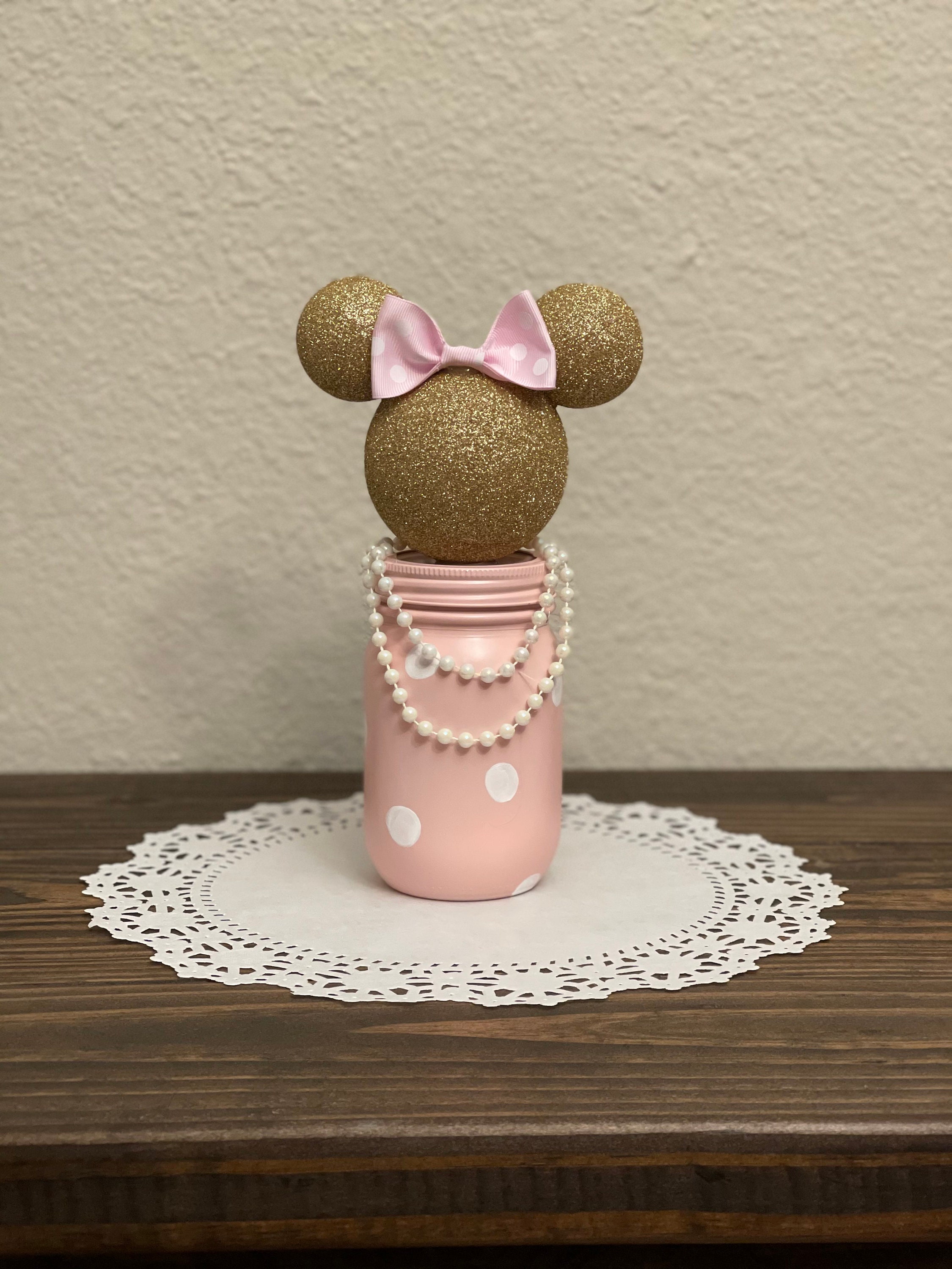 Mickey Minnie Mason Jars Centerpiece - Etsy