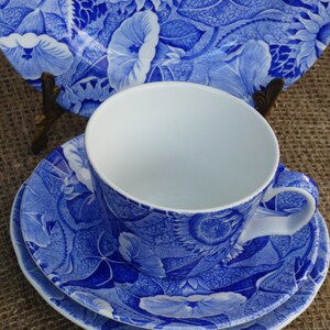 Spode Blue Room Series Cup Saucer Rare Sunflower 4 Piece Pattern Iconic ...