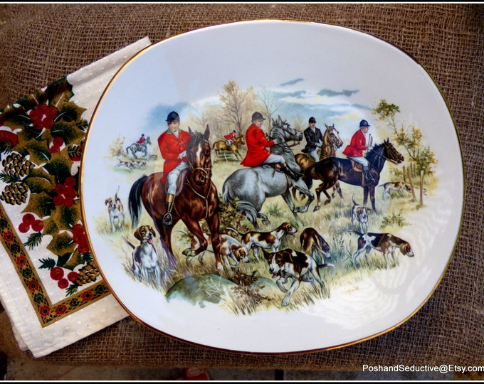 Thanksgiving Steak & Grill English Ironstone Set of 6 Large Rectangular ...
