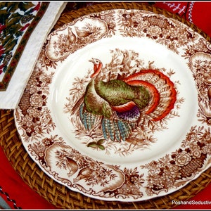 Christmas Native American Wild Turkey by Johnson Brothers Set of Six ...