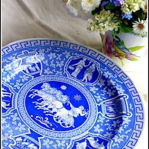 Spode Blue Room Collection GREEK Key Pattern 11" Porcelain Dinner Plate ...