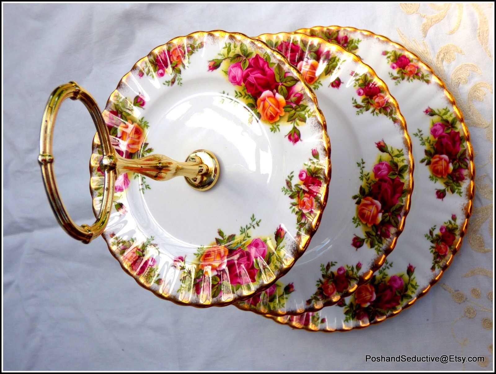 Royal Albert Old Country Roses Floral China Pattern Three Tier Cake ...