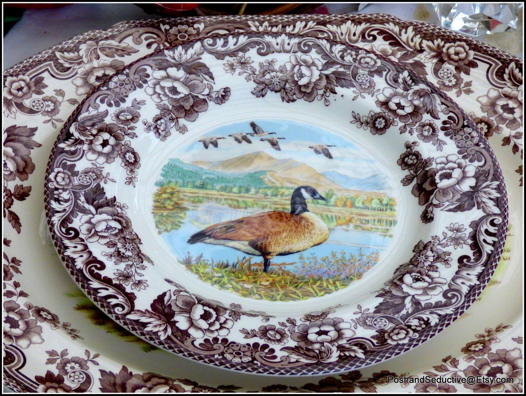 Spode Woodland Series Dinner Plate Brown English Transferware CANADA ...