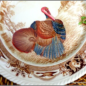 Barnyard King Johnson Brothers Thanksgiving Vintage Transferware Dinner ...