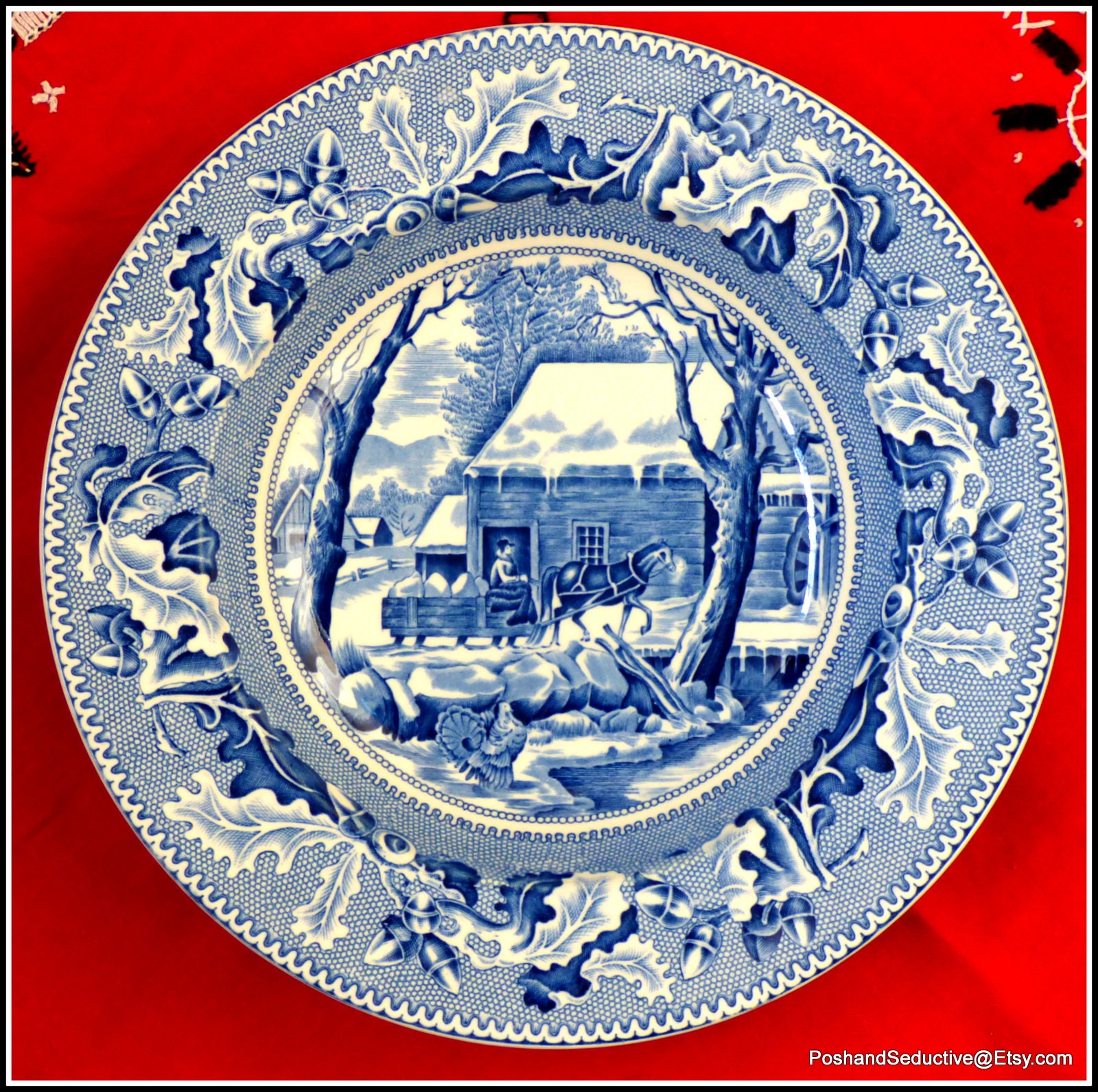 Christmas Historic America Thanksgiving Frozen up Rimmed Soup - Etsy UK