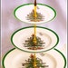 Christmas Tree Three Tier Graduated Plates Handmade Cake Stand Iconic ...