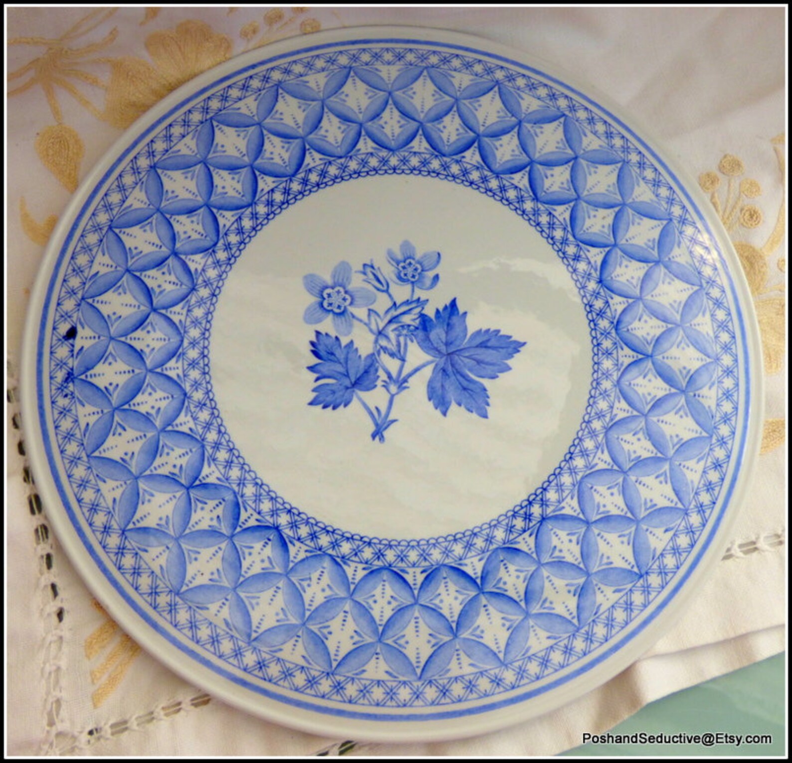 Cake Serving Plate Spode Blue Room Collection Geranium Pattern - Etsy