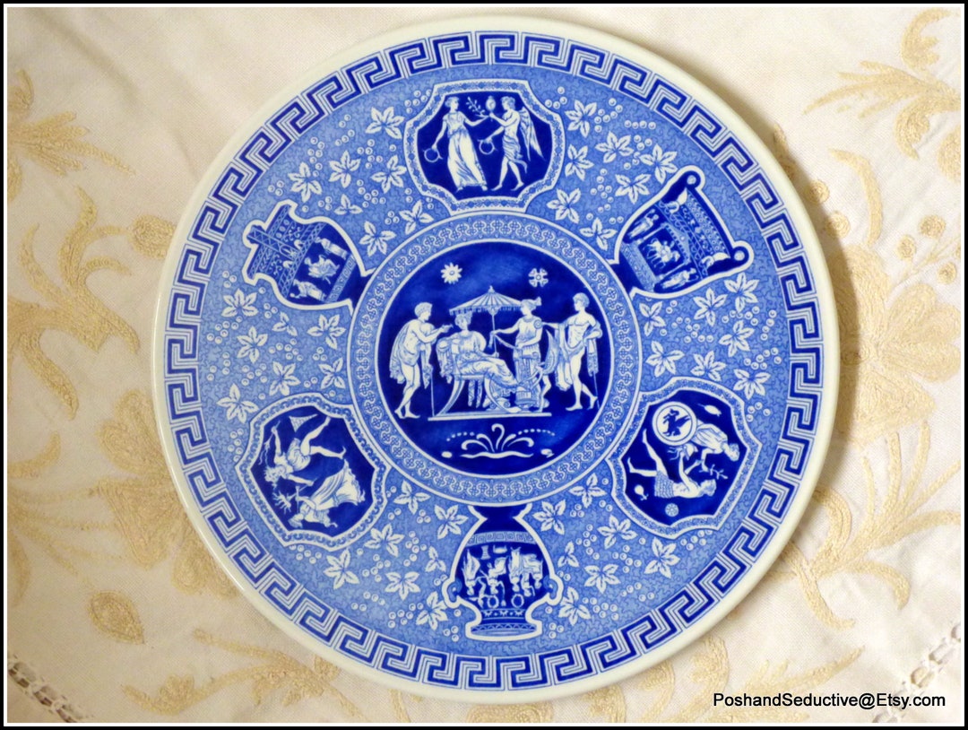 Cake Serving Plate Spode Blue Room Collection GREEK Pattern 10 ...
