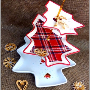 Christmas Tree Shape China Tiered Plates Stand Scottish - Etsy