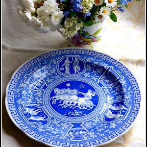 Spode Blue Room Collection GREEK Key Pattern 11" Porcelain Dinner Plate ...