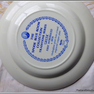 Spode Blue Room Collection GREEK Key Pattern 11" Porcelain Dinner Plate ...